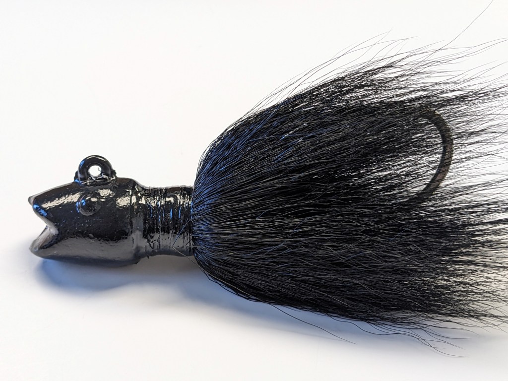 5oz Black Hotlip Bucktail jig - CO92 - Bucktail-Lures